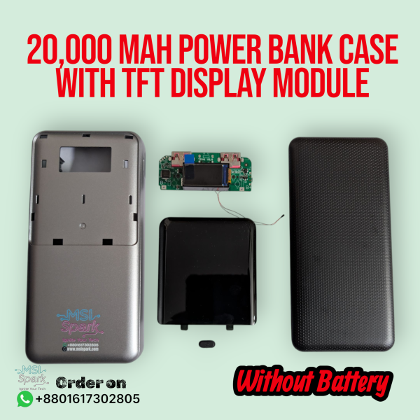Premium 20000mah Power Bank Case With 22.5W Power Bank Module with TFT ...
